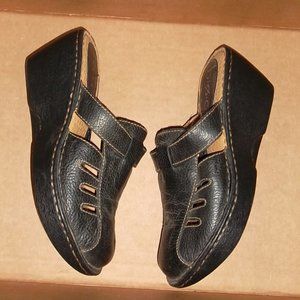 b.o.c. | Shoes | Boc Black Clogs Mules Wedge Platform 275 | Poshmark